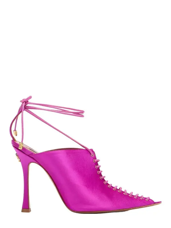 Roberto Cavalli Satin Lace-up Pumps - Pink