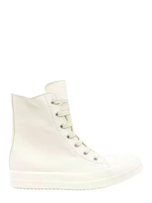 Rick Owens Leather High-top Sneakers - Neutrals