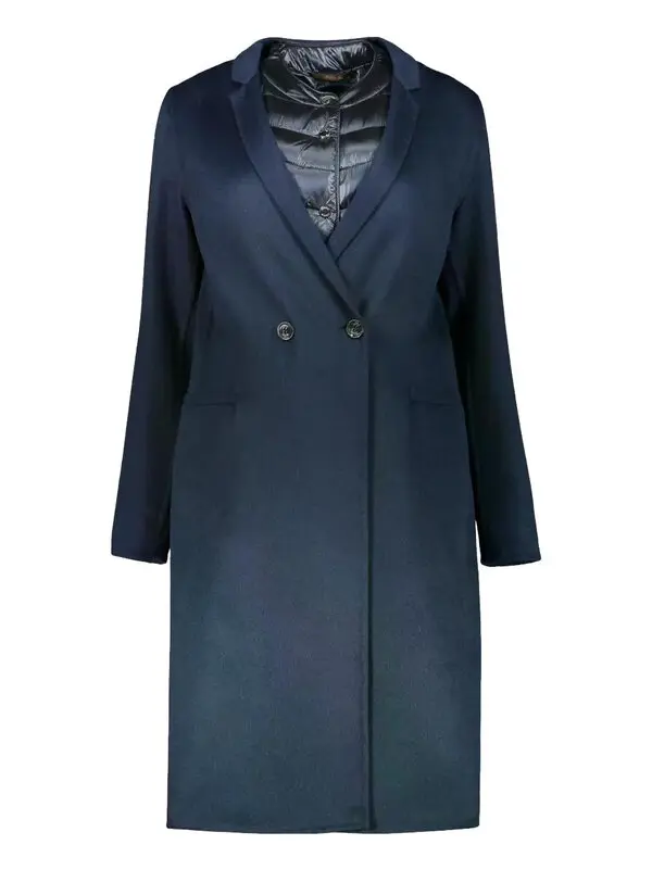 MOORER Double-breasted Coat - Blue