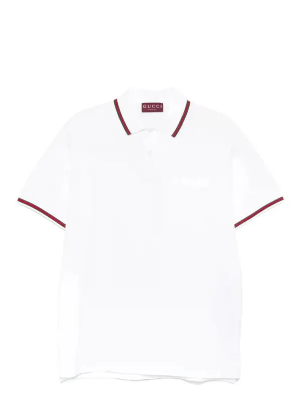 Gucci Logo-appliqué Polo Shirt - White