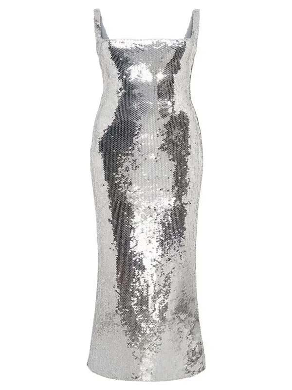 16Arlington Electra Sequined Gown - Argento