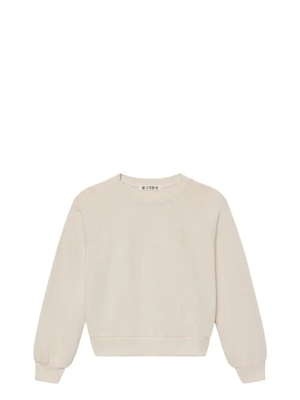 Eterne Shrunken Raglan Sweatshirt - Bone