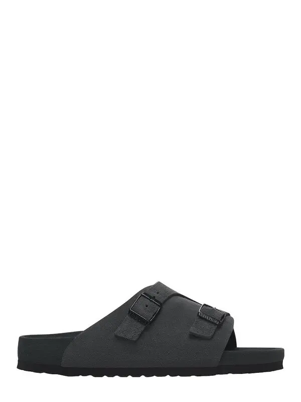 BIRKENSTOCK Zürich Suede Leather Sandals - Charcoal