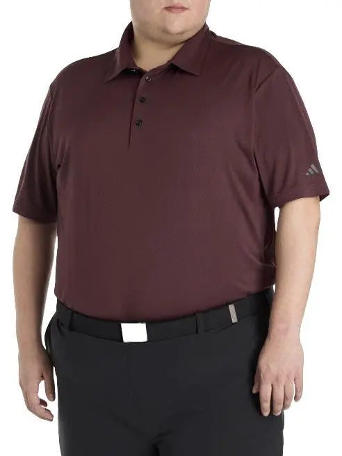 Adidas Big & Tall Ultimate 365 Textured Polo Shirt - Aurora Ruby
