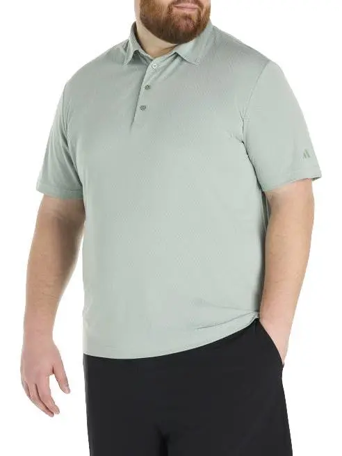 Adidas Big & Tall Ultimate 365 Textured Polo Shirt - Silver Green