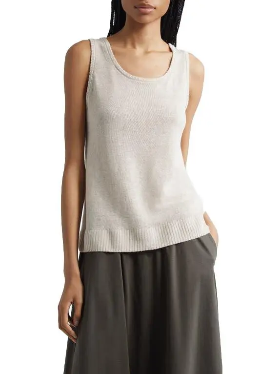 MM BY MAX MARA Baccano Linen Sweater Tank - Sand