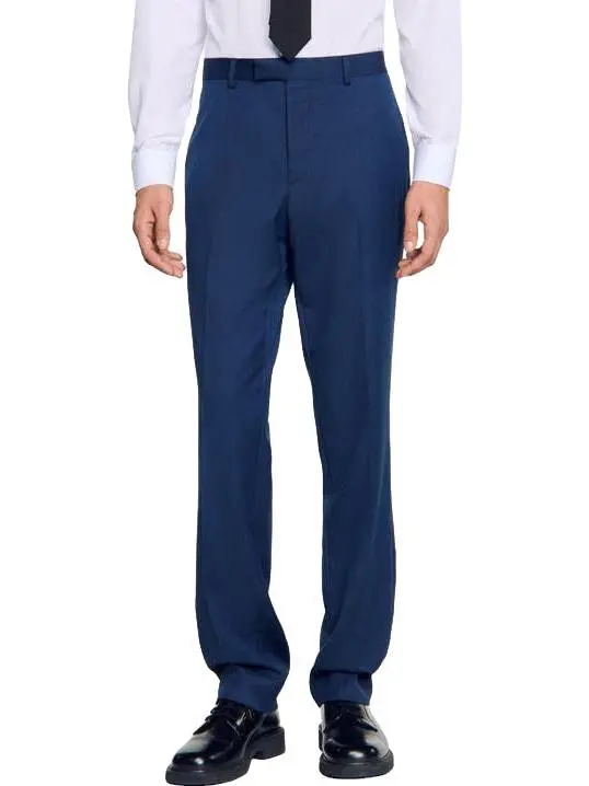 Sandro Classic Wool Suit Trousers - Royal Blue