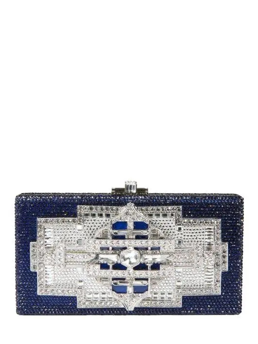 Judith Leiber Lillian Clutch - Silver Dark Indigo Multi