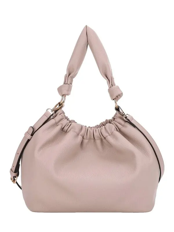 MALI + LILI Nala Recycled Vegan Leather Hobo Crossbody Bag - Light Taupe