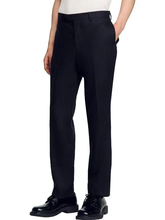 Sandro Classic-fit Suit Trousers - Black