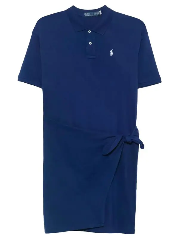 Polo Ralph Lauren Draped-panel Mini Dress - Blue