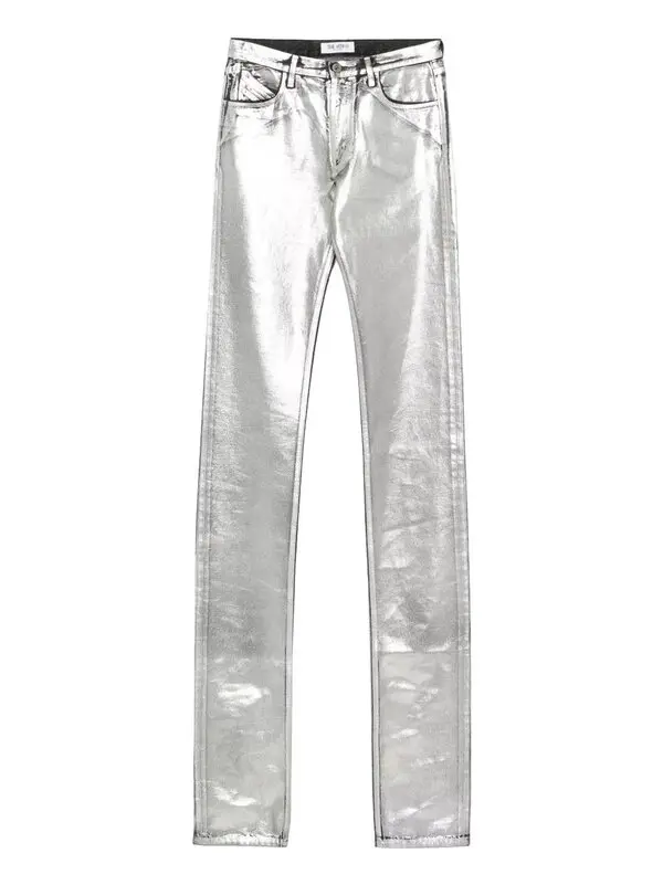 Attico Metallic-finish Jeans - Silver