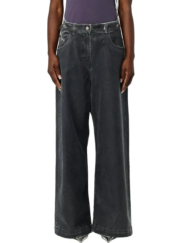 Attico Wide Leg Jeans - Charcoal