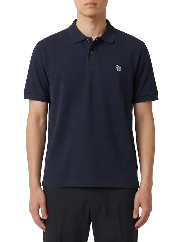 Paul Smith Cotton Polo Shirt With Logo - Blue