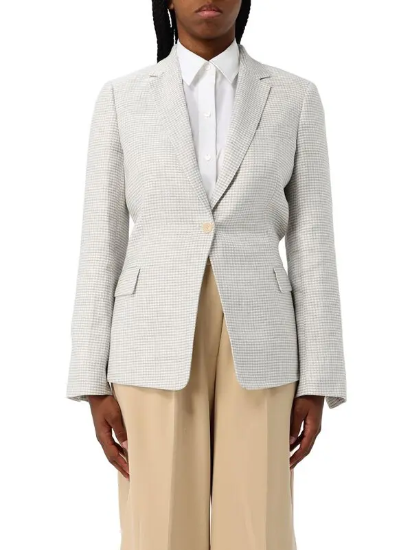 Theory Single Button Notched Lapel Jacket - Grey