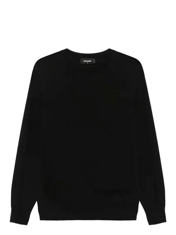 Dsquared2 Flocked Logo Sweater - Black