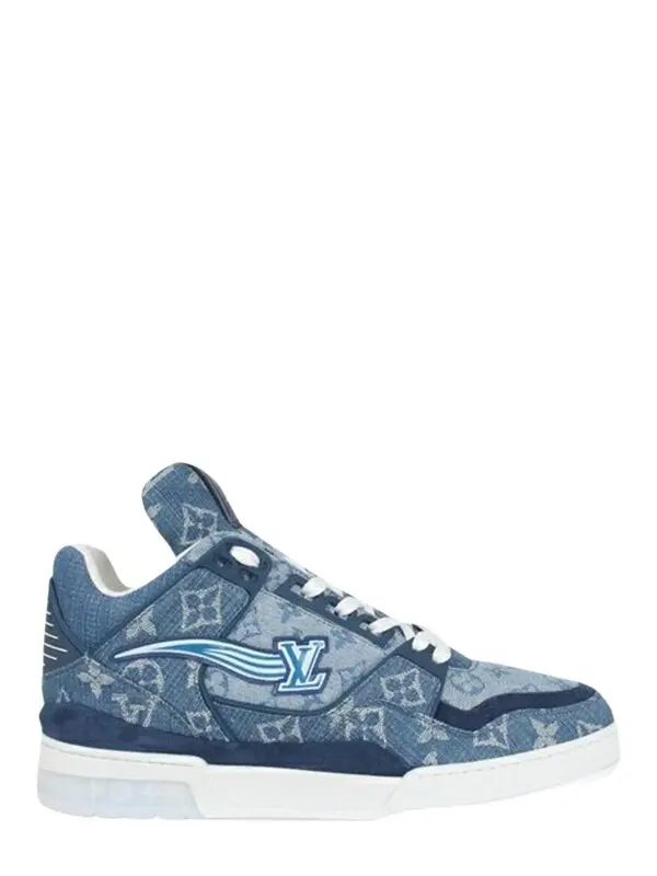 LOUIS VUITTON Trainer Monogram Denim Sneakers - Blue