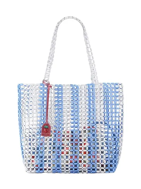 Kurt Geiger Kensington Beaded Shopper - Open Blue