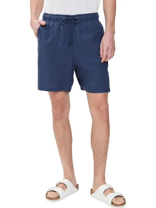 Onia Classic Pull-on Linen Shorts - Vintage Indigo