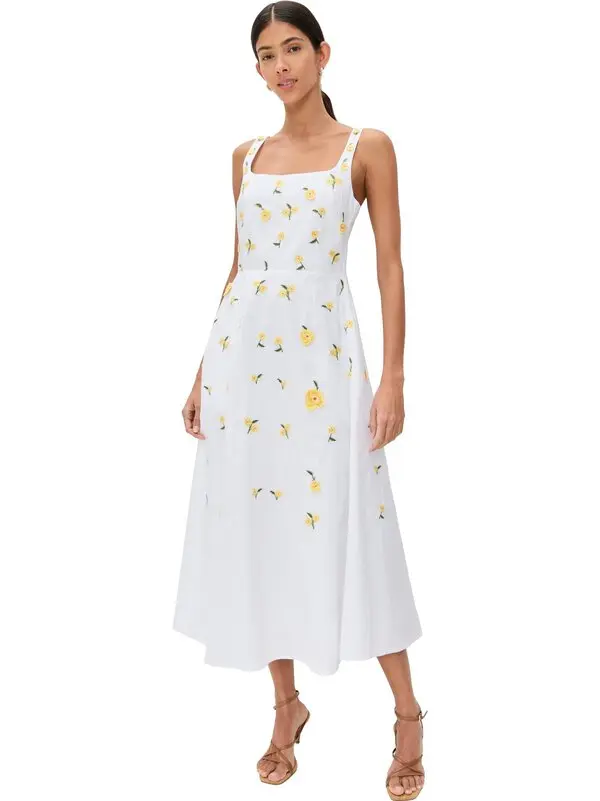 Fanm Mon Amaracia Embroidered Dress - White
