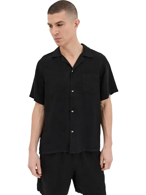 BATHER Linen Shirt - Black