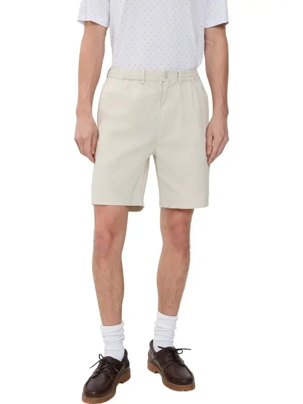QUIET GOLF Monogram Twill Shorts - Bone