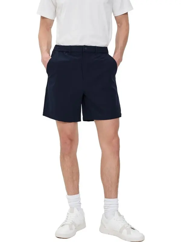 QUIET GOLF Monogram Tech Shorts 7.75 - Navy