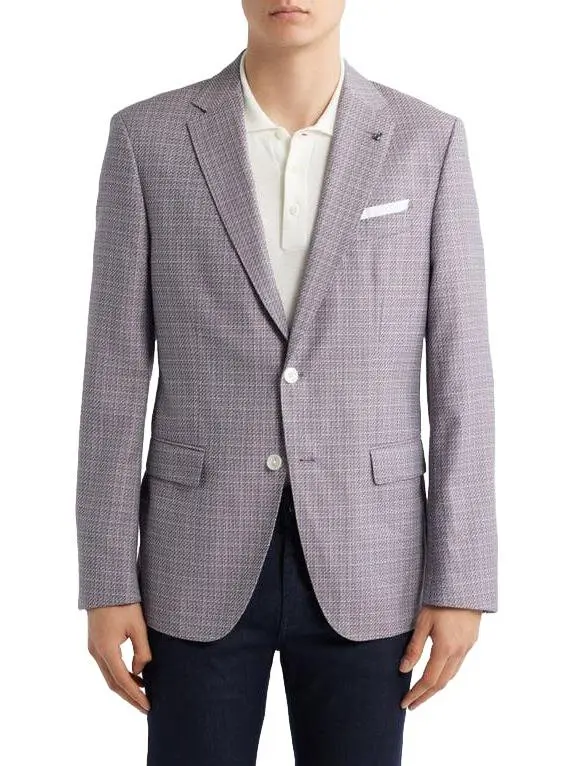 Hugo Boss Hutson Check Virgin Wool Sport Coat - Open Green