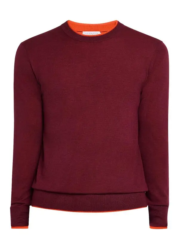 Gabriela Hearst Wells Cashmere And Silk Knit Crewneck Sweater - Bordeauxspice