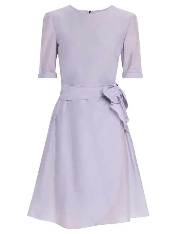 Emporio Armani Pleated A-line Mini Dress - Lilac