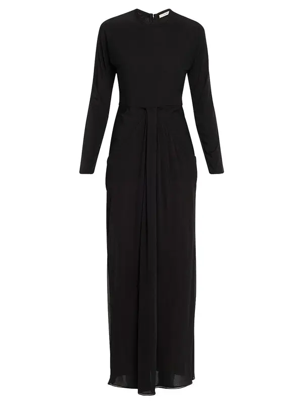 THE ROW Anselm Draped Jersey Dress - Black
