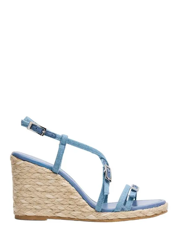 STUART WEITZMAN Georgie Denim Espadrille Sandals - Washednatural