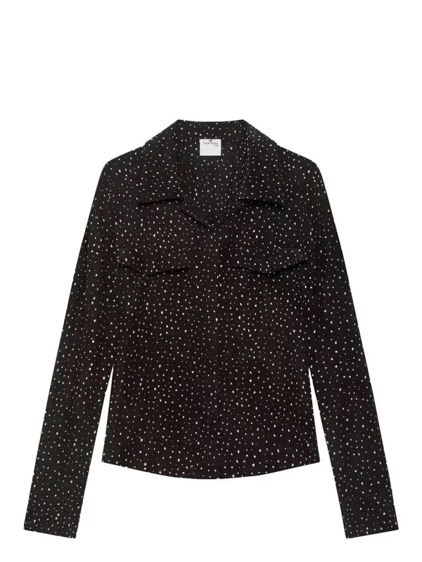 COURREGES Splattered-paint Print Shirt - Black