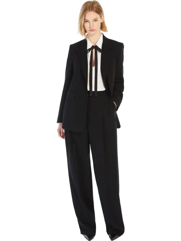 Max Mara Single-breasted Cady Blazer - Black