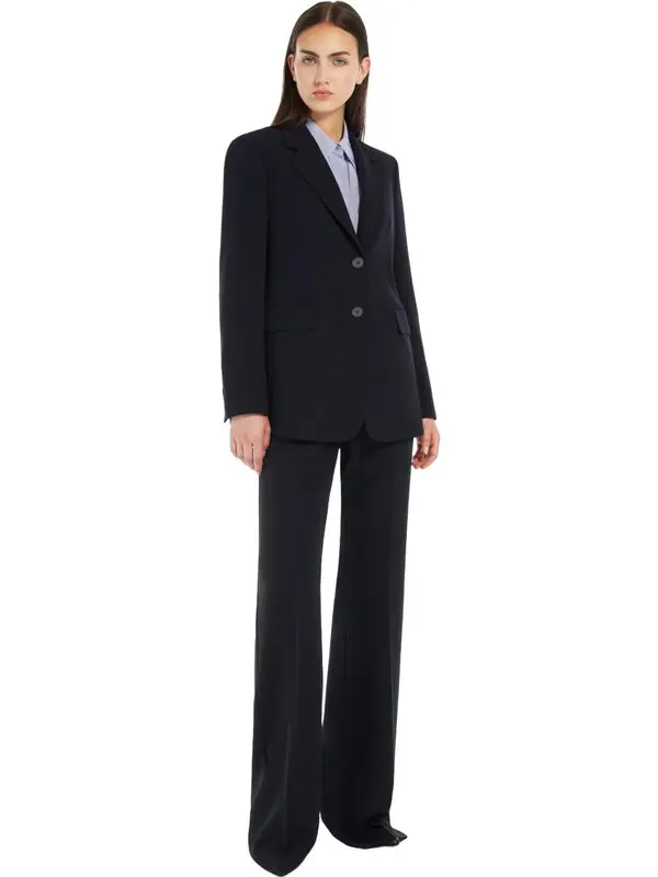 Max Mara Single-breasted Cady Blazer - Navy