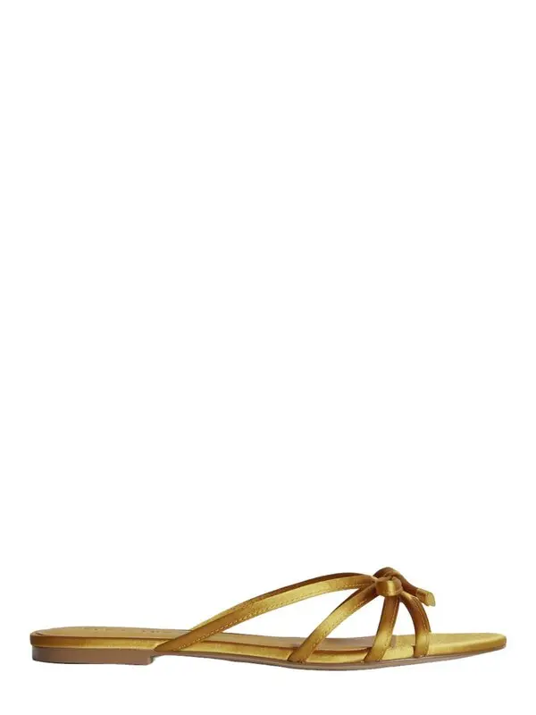Everlane Bow Sandal - Golden Sun Satin