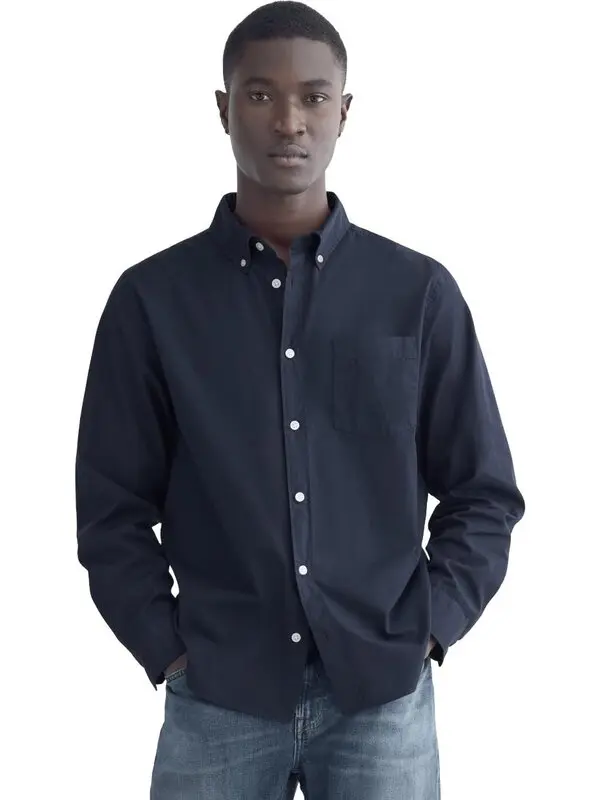 Everlane Washed Poplin Shirt - Navy