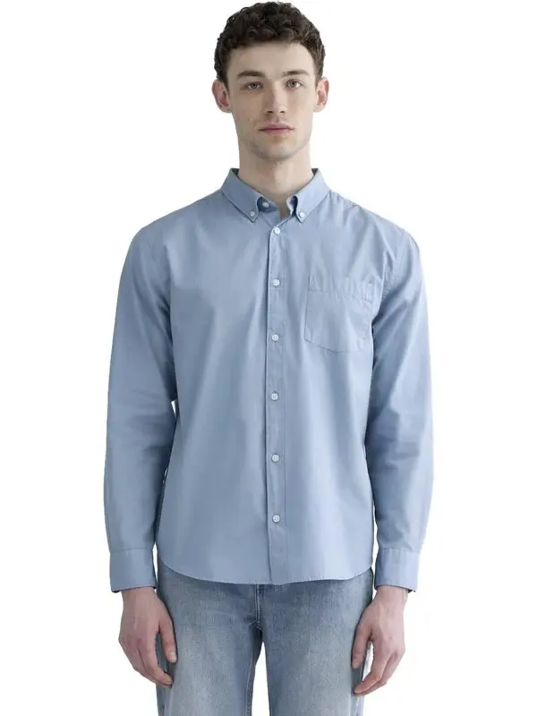 Everlane Washed Poplin Shirt - Soft Blue