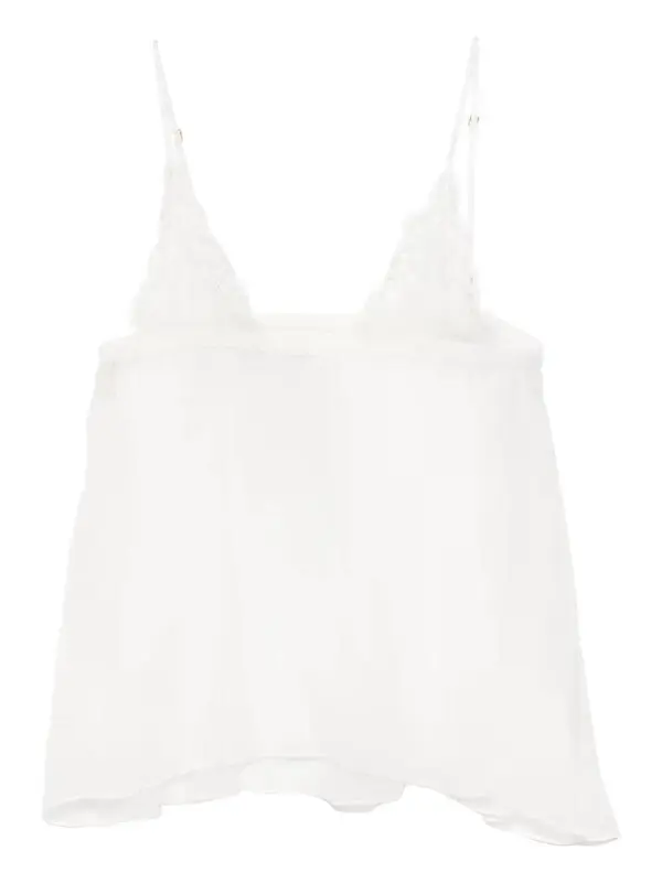 Kiki De Montparnasse Tetine Lace Camisole - Neutrals