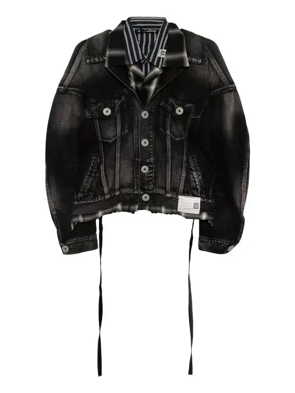 Mihara Yasuhiro Layered Denim Jacket - Black