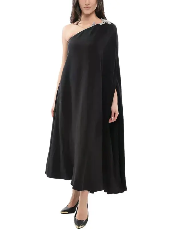Valentino Garavani One-shoulder Midi Dress - Black