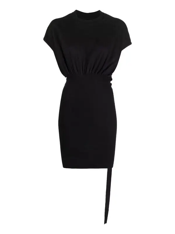 Rick Owens Tommy Cinched-waist T-shirt Dress - Black