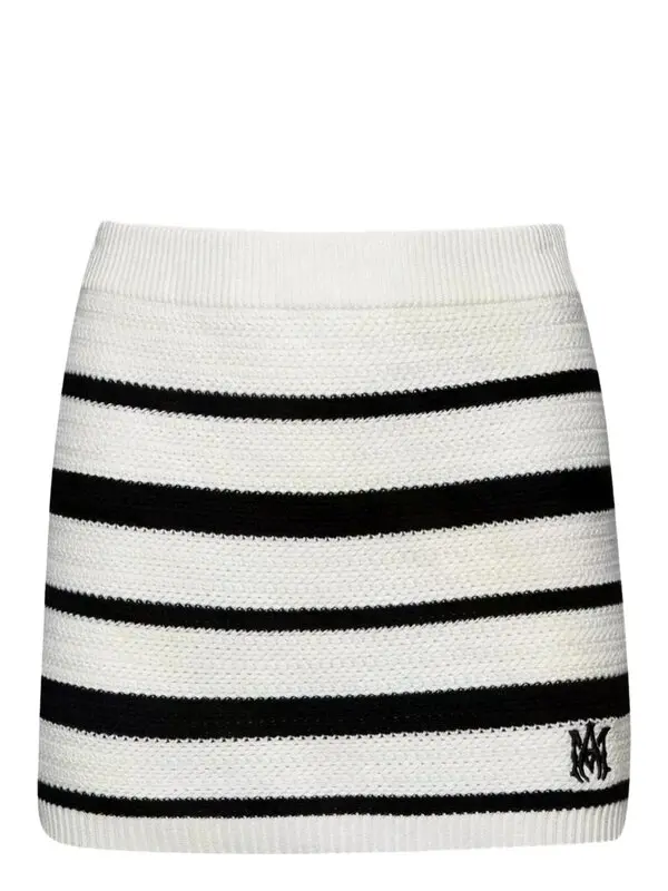 Amiri Logo-embroidered Mini Skirt - White