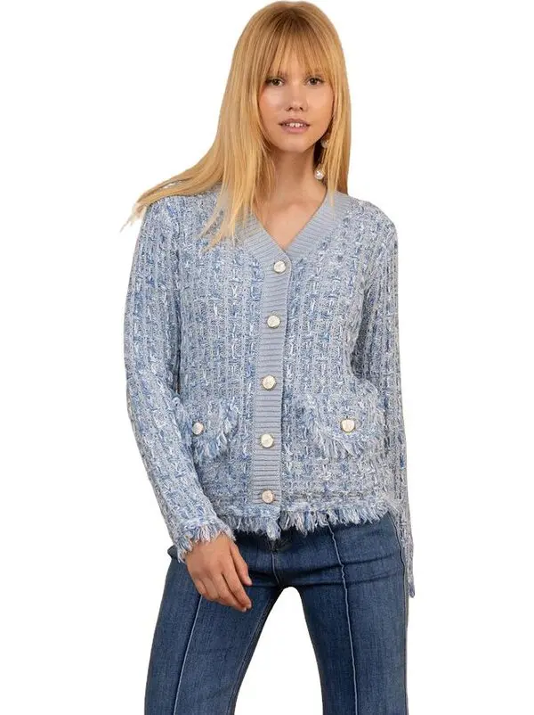 Hale Bob Dallas Boucle Cardigan - Blue
