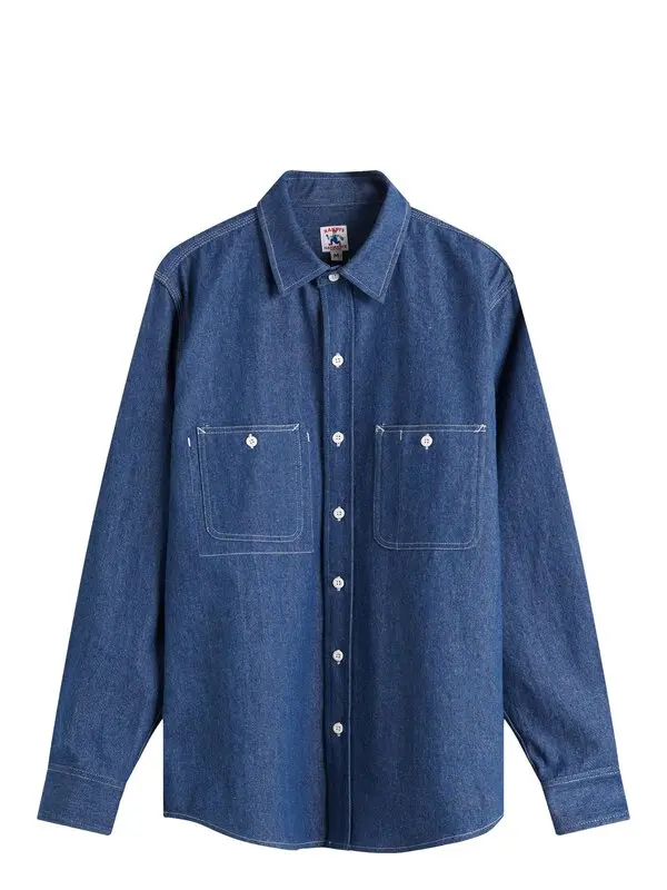 RANDY'S GARMENTS 3 Pocket Work Shirt Presented By - Double Washed Denim