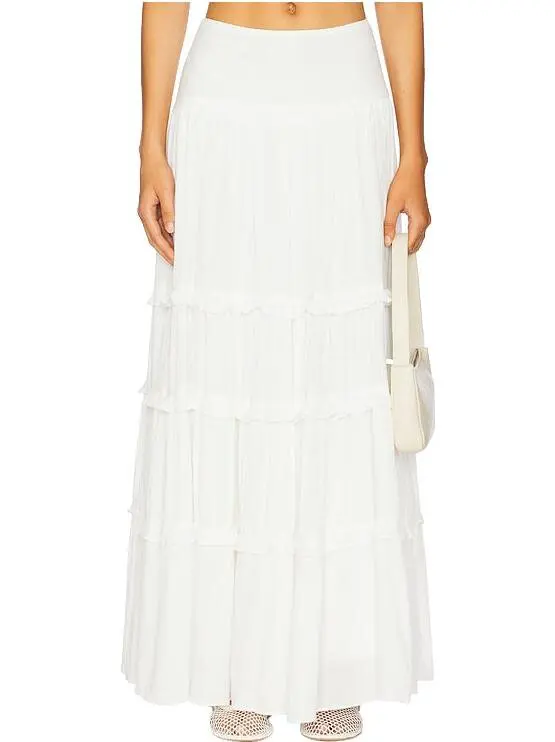 MORE TO COME Harlow Maxi Skirt - White