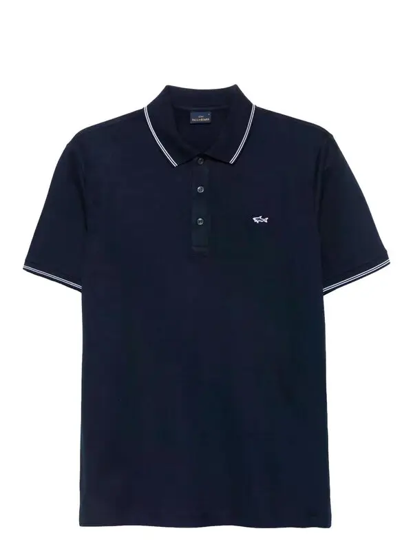 Paul & Shark Piqué Cotton Polo Shirt - Blue