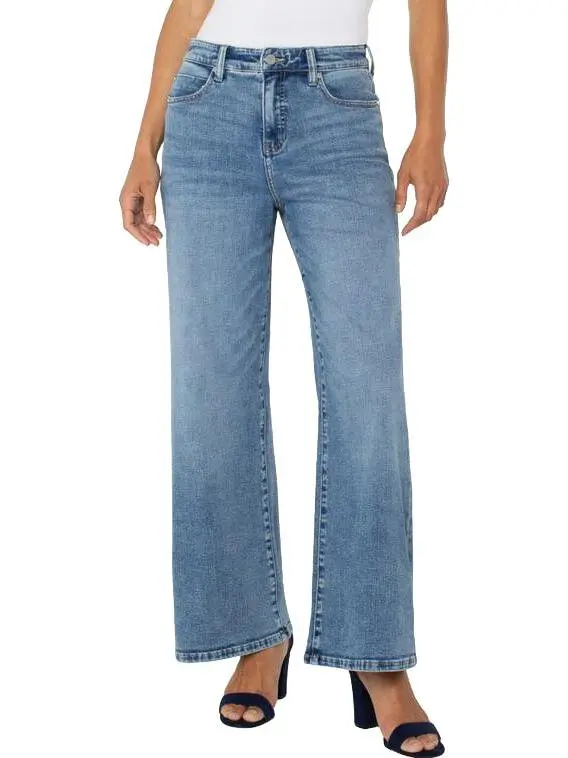 LIVERPOOL Stride High-waist Wide-leg Jeans - Carbon Canyon