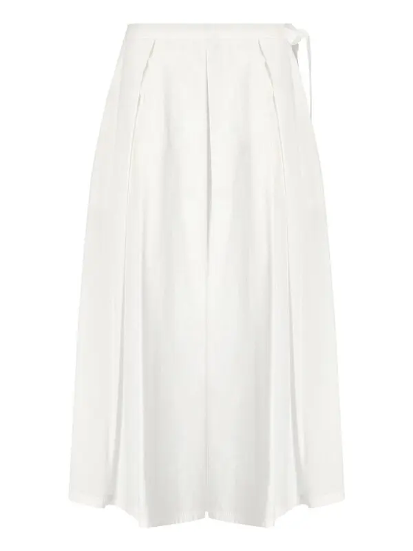 Max Mara Folk Midi Skirt - White