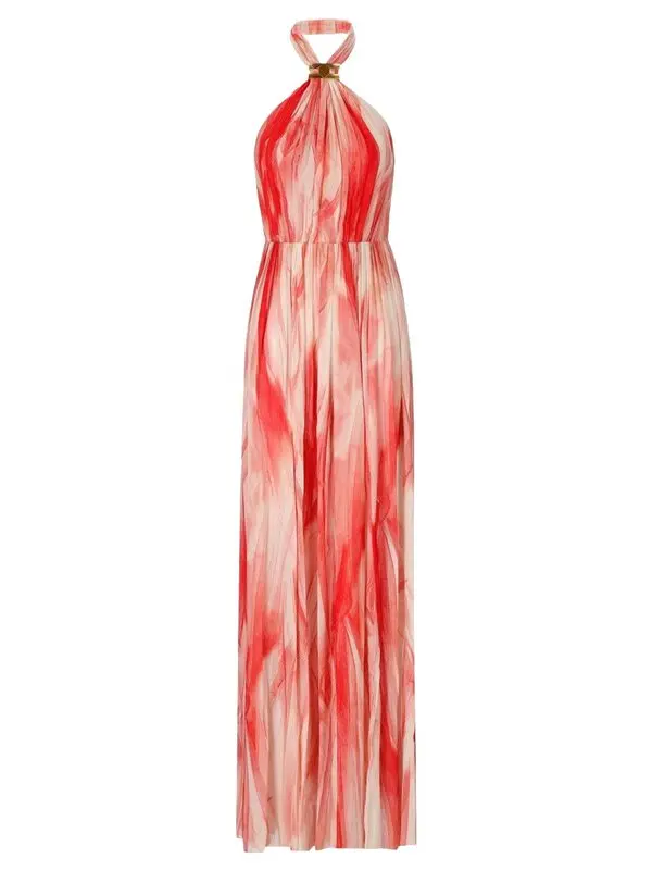 Elisabetta Franchi Viscose Maxi Dress - Red